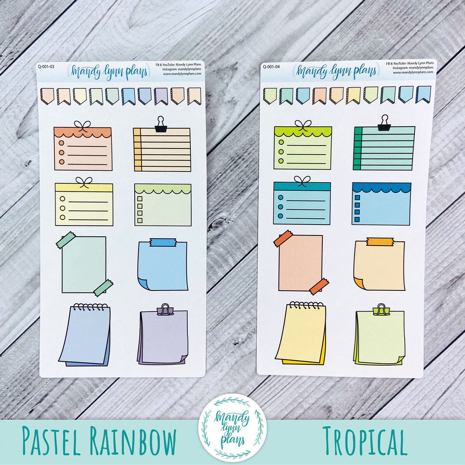 Colored Sticky Note Notebook Flag Half Box Bow Notes | Etsy