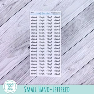 Errands Script Stickers || Removable White Matte or Clear Matte ...