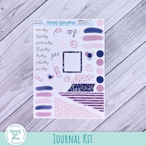 Purple and Glitter Journal Sticker Kit Removable or Clear Matte Journal ...