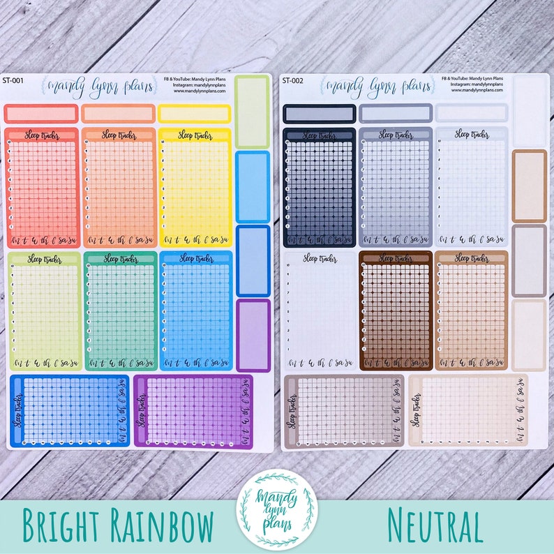 Hobonichi Cousin || Sleep Trackers || 15 Removable Matte Stickers - Etsy