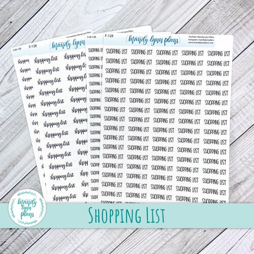 Errands Script Stickers Removable White Matte or Clear | Etsy