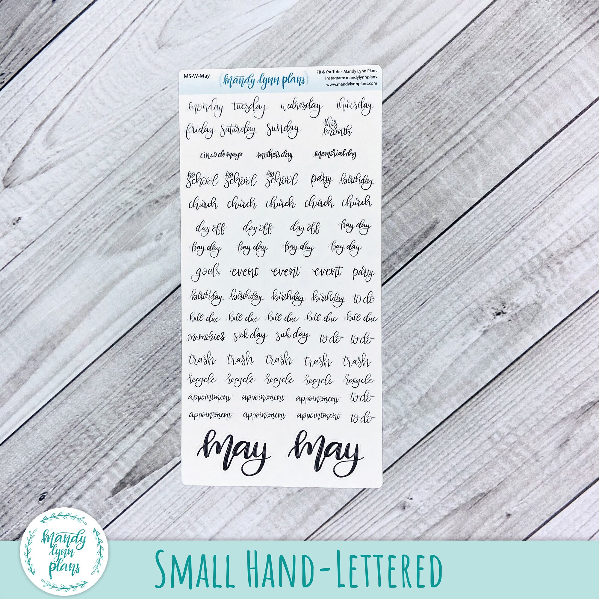 May Monthly Scripts Sheet Hobonichi Cousin Weeks and A6 - Etsy