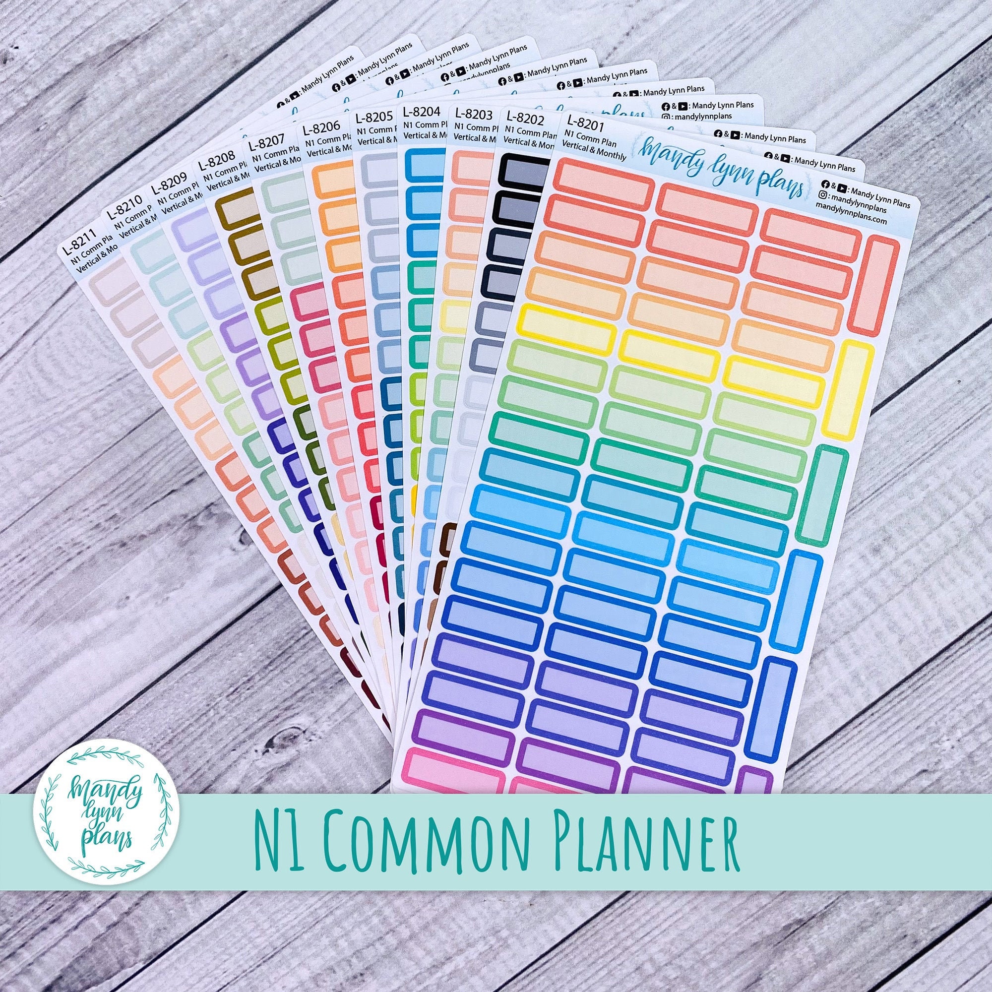 N1 Common Planner || Skinny Labels - Etsy
