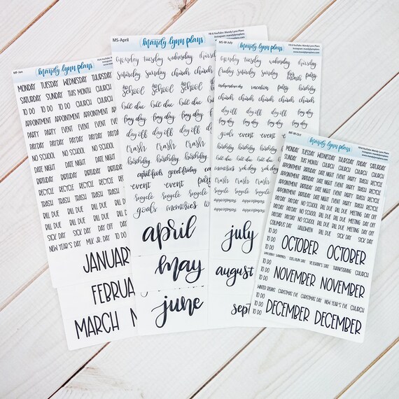 MEGA Bundle-Monthly Scripts Hobonichi Cousin Weeks and A6 | Etsy