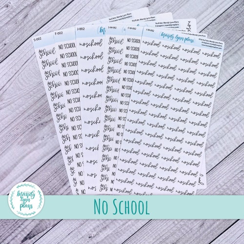 School Teacher Class Script Stickers Removable White - Etsy
