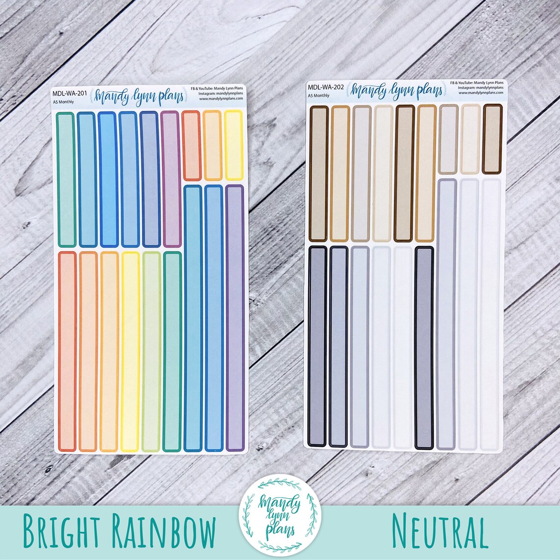 Multi-Day Labels Multiple Colors Wonderland 222 A5 and | Etsy