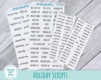 Snow Day Script Stickers Removable White Matte or Clear | Etsy