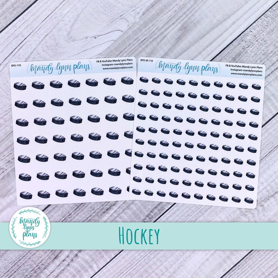 Hockey Puck Sports Stickers || Removable White Matte Stickers || 110 - Etsy