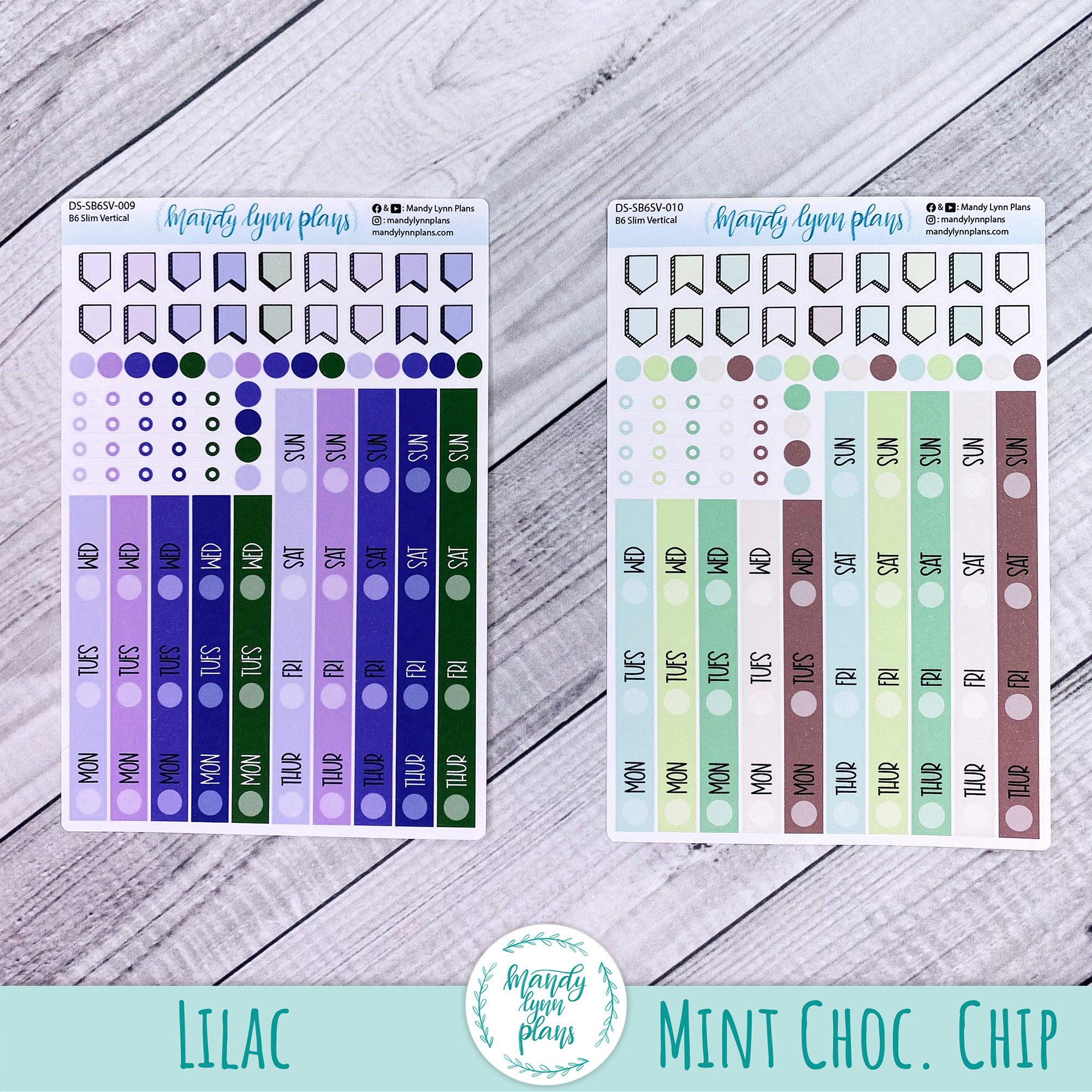 B6 Slim Common Planner Vertical Weekly Days and Date Cover Strips - Etsy