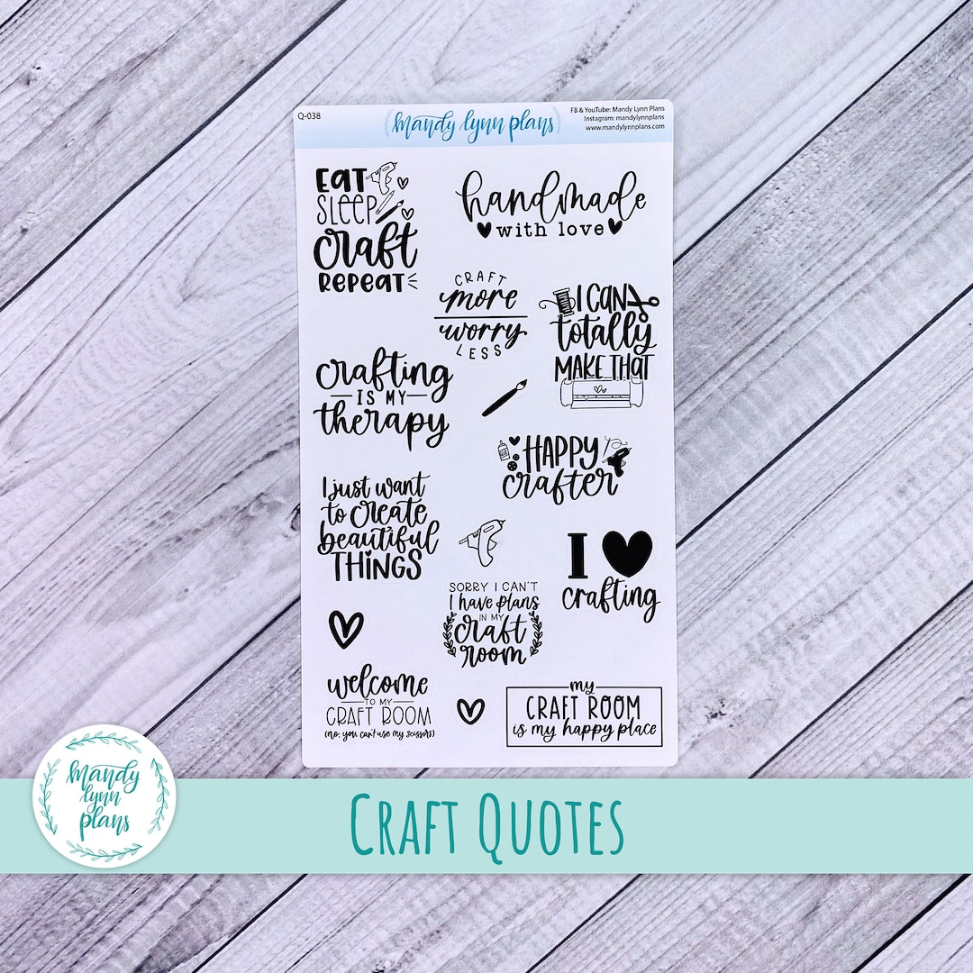 Craft Quotes Crafting Handmade Craft Room Craft Project - Etsy