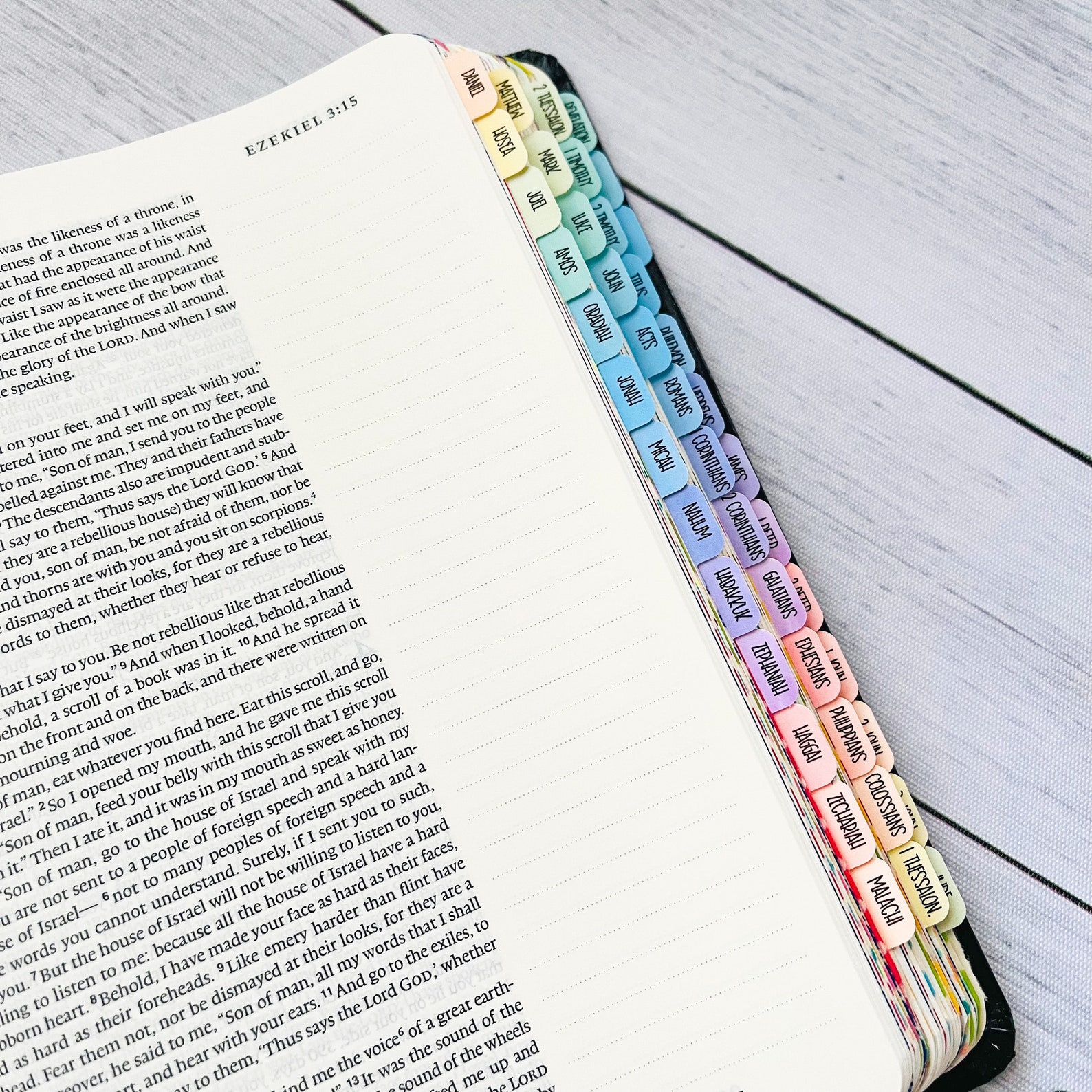 12 Color Options Watercolor Bible Tabs 66 Books and 6 - Etsy