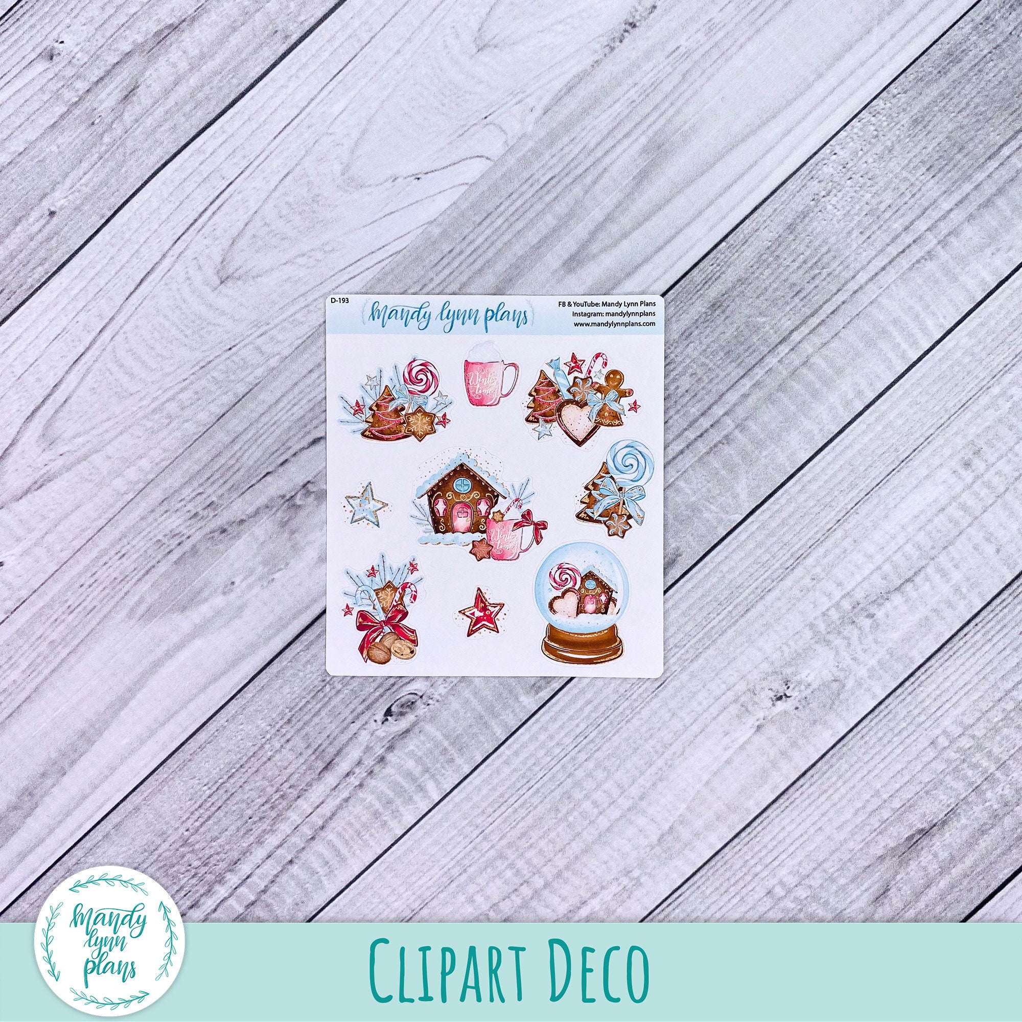 Gingerbread Add-ons Washi Clipart Deco Full Box Color - Etsy