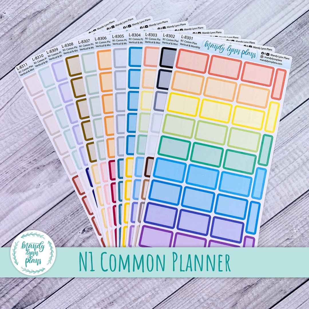 N1 Common Planner || Large Labels - Etsy