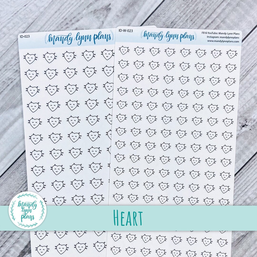 Heart, Love, Date Night, Anniversary, Wedding Planner Doodle Stickers ...
