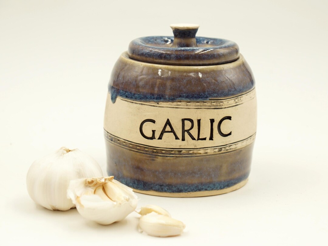 Handmade Garlic Keeper – Organic Style Pottery Garlic Holder – Rustic ...