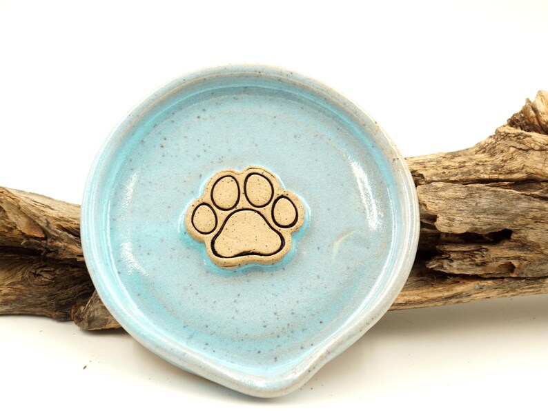 Pottery Paw Print Spoon Rest - Handmade Ceramic Dog Lover Gift - Etsy