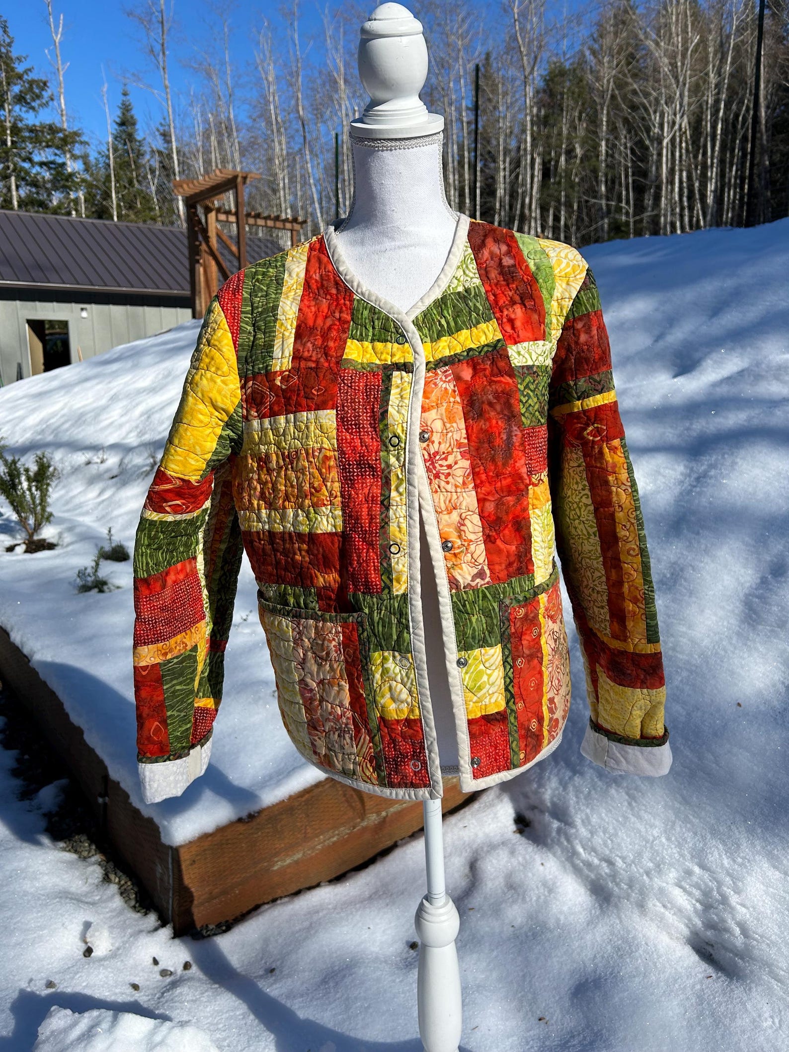 Quilted Jacket Handmade - up Cycled Handmade Quilt- Women’s Size Medium ...