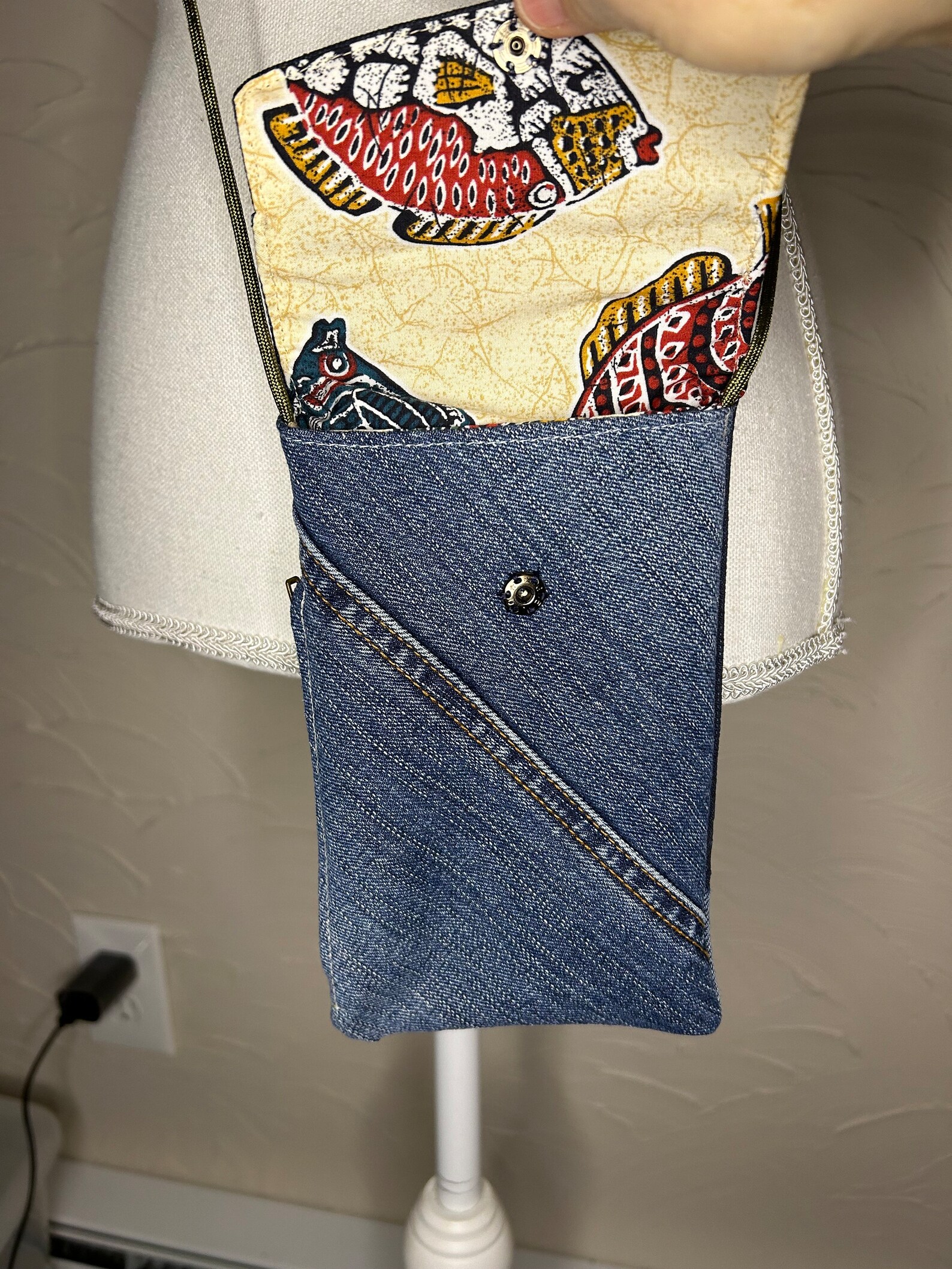 Cell Phone Purse Upcycled Denim - Anne Bag - Etsy