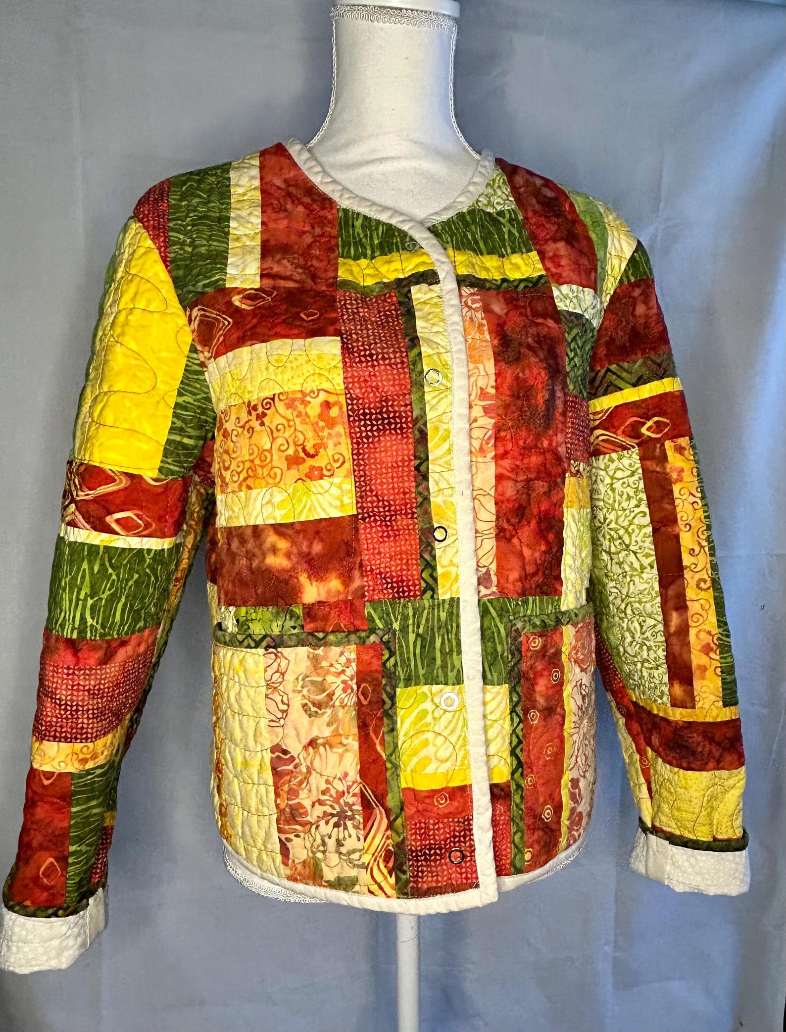 Quilted Jacket Handmade - up Cycled Handmade Quilt- Women’s Size Medium ...