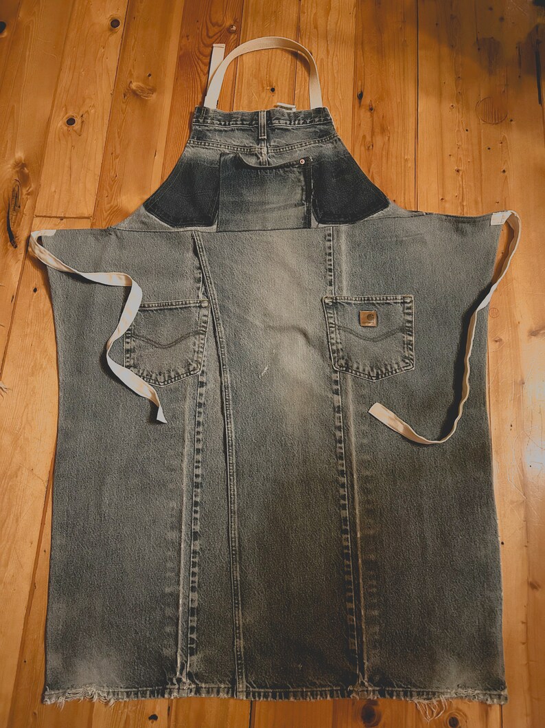 Split Leg Apron up Cycled Denim for Potters and Clay Worker. - Etsy