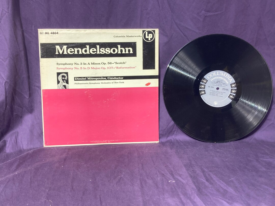 MITRPOLYMER MENDELSSOHN Scotch Symphony No 3 &5 Columbia Ml 4864 6-Eye ...