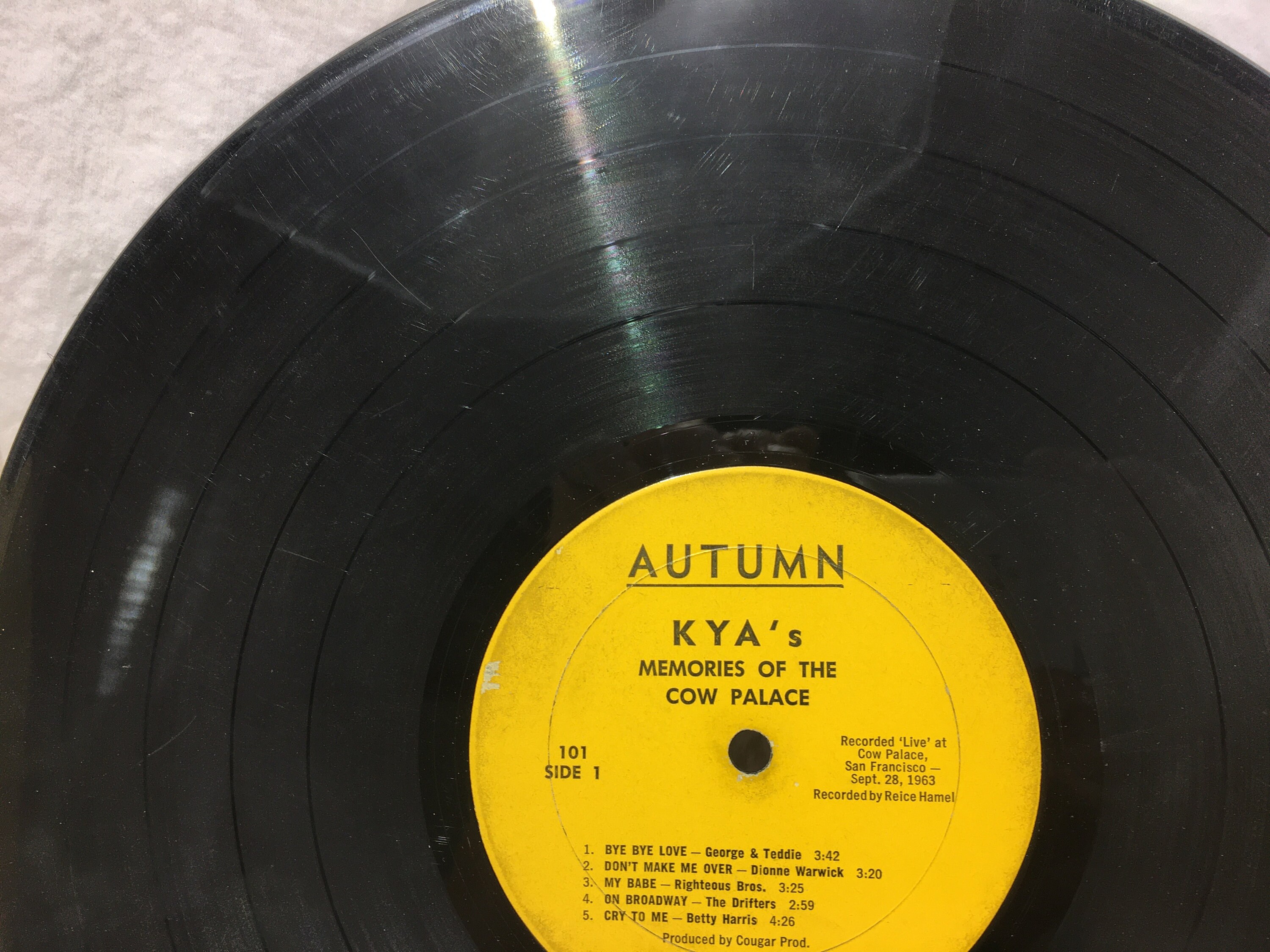 Vintage 1963 Kya's Memories of the Cow Palace Vinyl Record Ex Rare , LP ...