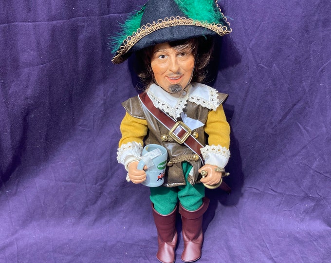 Vintage German WICKULER BEER Musketeer Doll Toy With Sword and Hat and ...