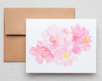 Peony Note Cards - Etsy