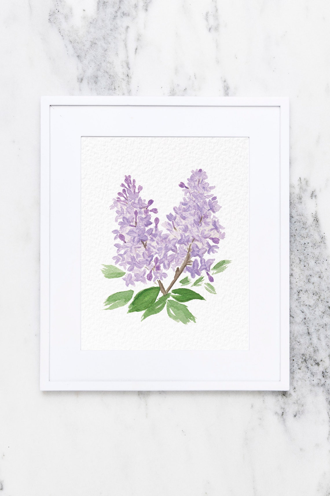 Lilac Art Print Watercolor print of Spring Lilac Flowers | Etsy