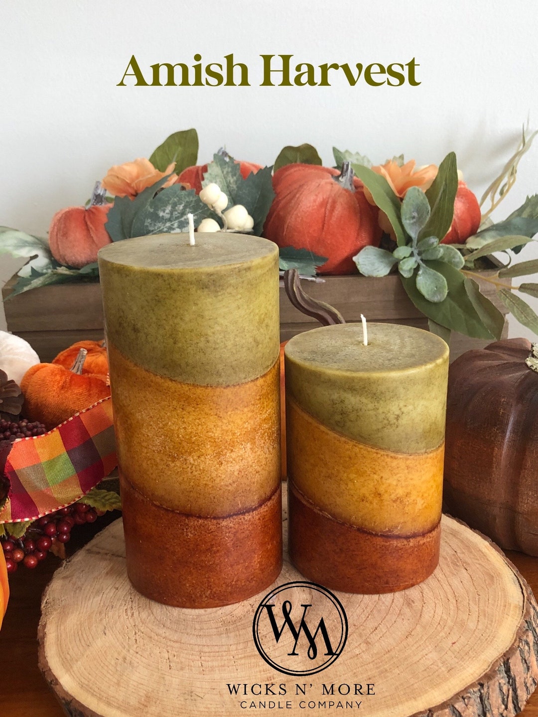 Handcrafted Cinnamon Apple Spice Pillar Candle - Etsy