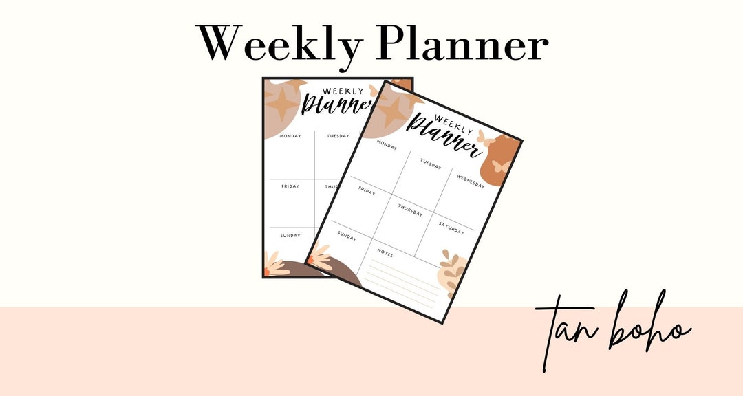 Boho Digital Planner Boho Printable Planner Page Boho Student Planner ...