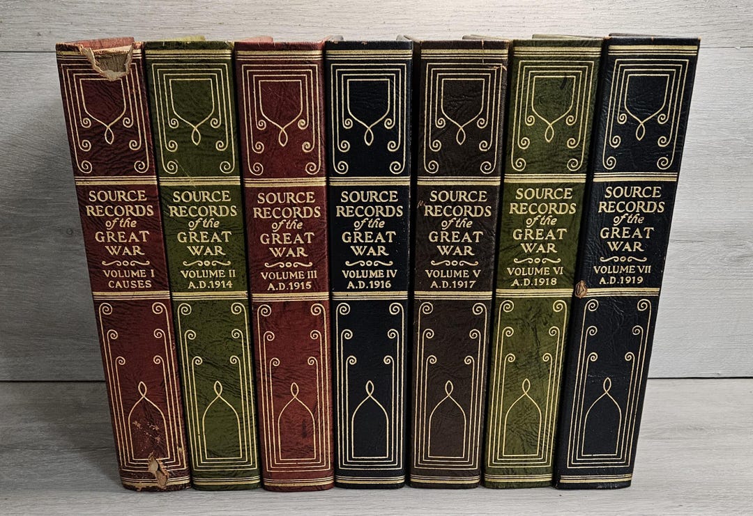 Source Records of the Great War Volumes 1-7 Complete Set 1923 Hardcover ...