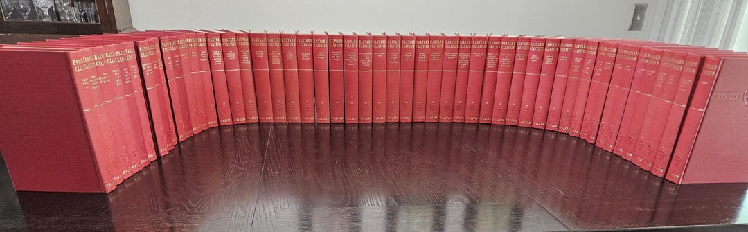 1938 Set of Harvard Classics Red Version Complete Set of 51 Including ...