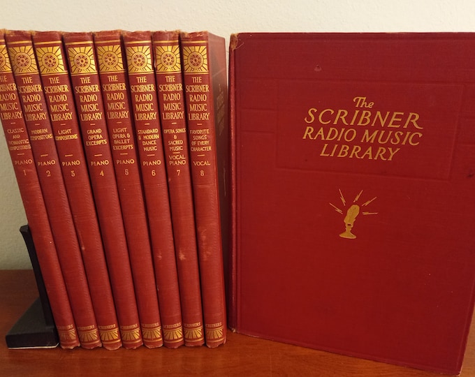 1946 the Scribner Radio Music Library Complete 9 Volume Set for Piano ...