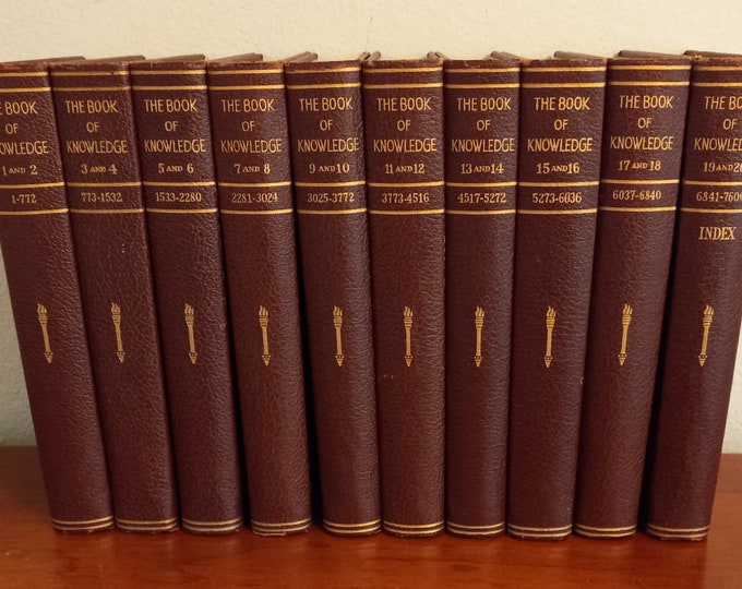 Vintage 1957 "the Book of Knowledge" the Children's Encylopedia ...