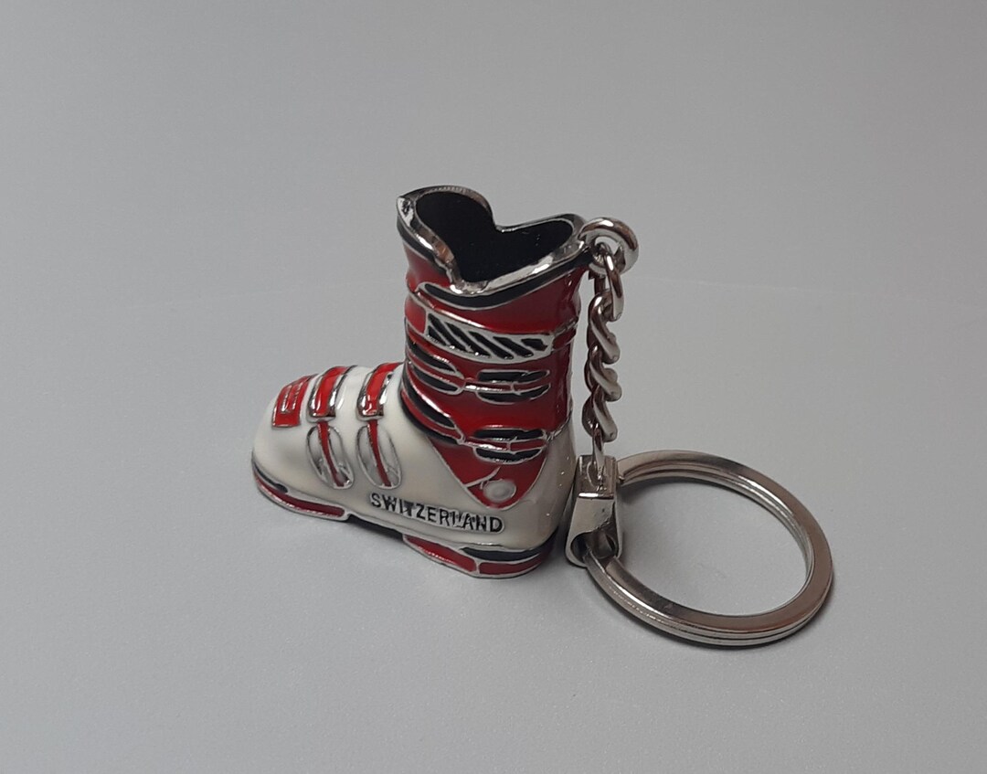 Vintage Keyring Ski Boot Switzerland-ski Sport Keychain-collectible ...