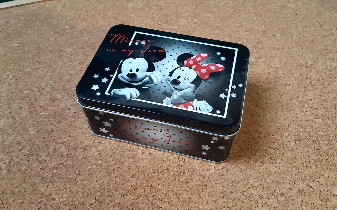 Disney Vintage Mickey and Minnie Mouse Metal Tin Box Empty-80s ...