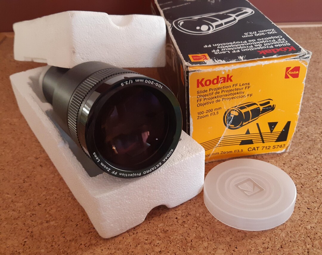 Vintage Kodak Slide Projector Lens 100-200 Mm Zoom F/3,5-box CAT 712 ...