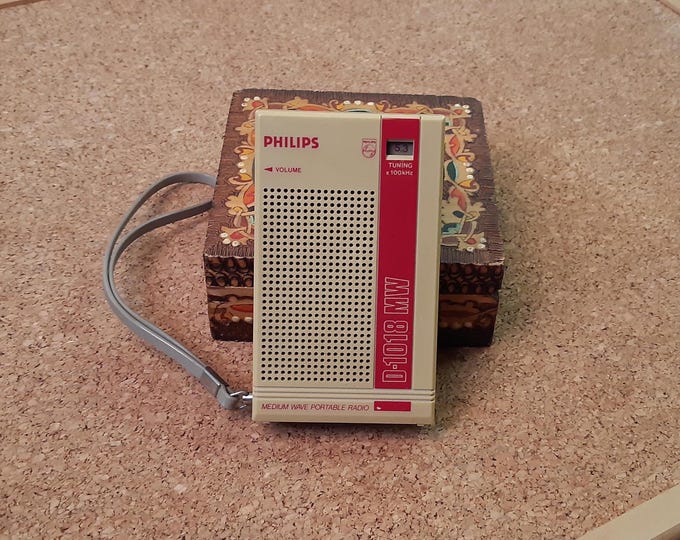 Vintage PHILIPS Transistor Pocket Radio-type D 1018 MW 3v-vintage Retro ...