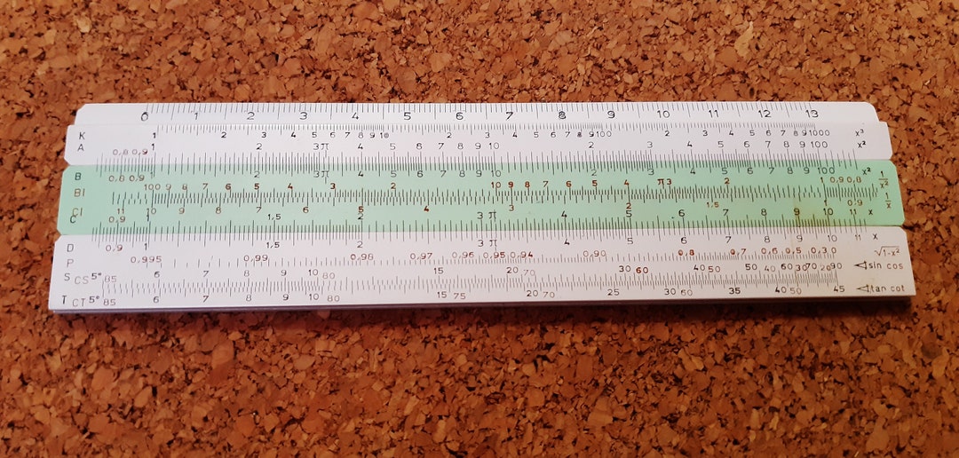 Vintage Logarithmic Ruler-triso-darmstadt Art. 6503-Аnalog Calculator ...