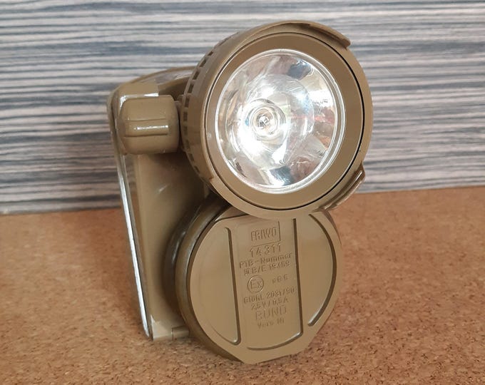 Vintage German Military Hand Lamp FRIWO 14311–bundeswehr Flashlight ...