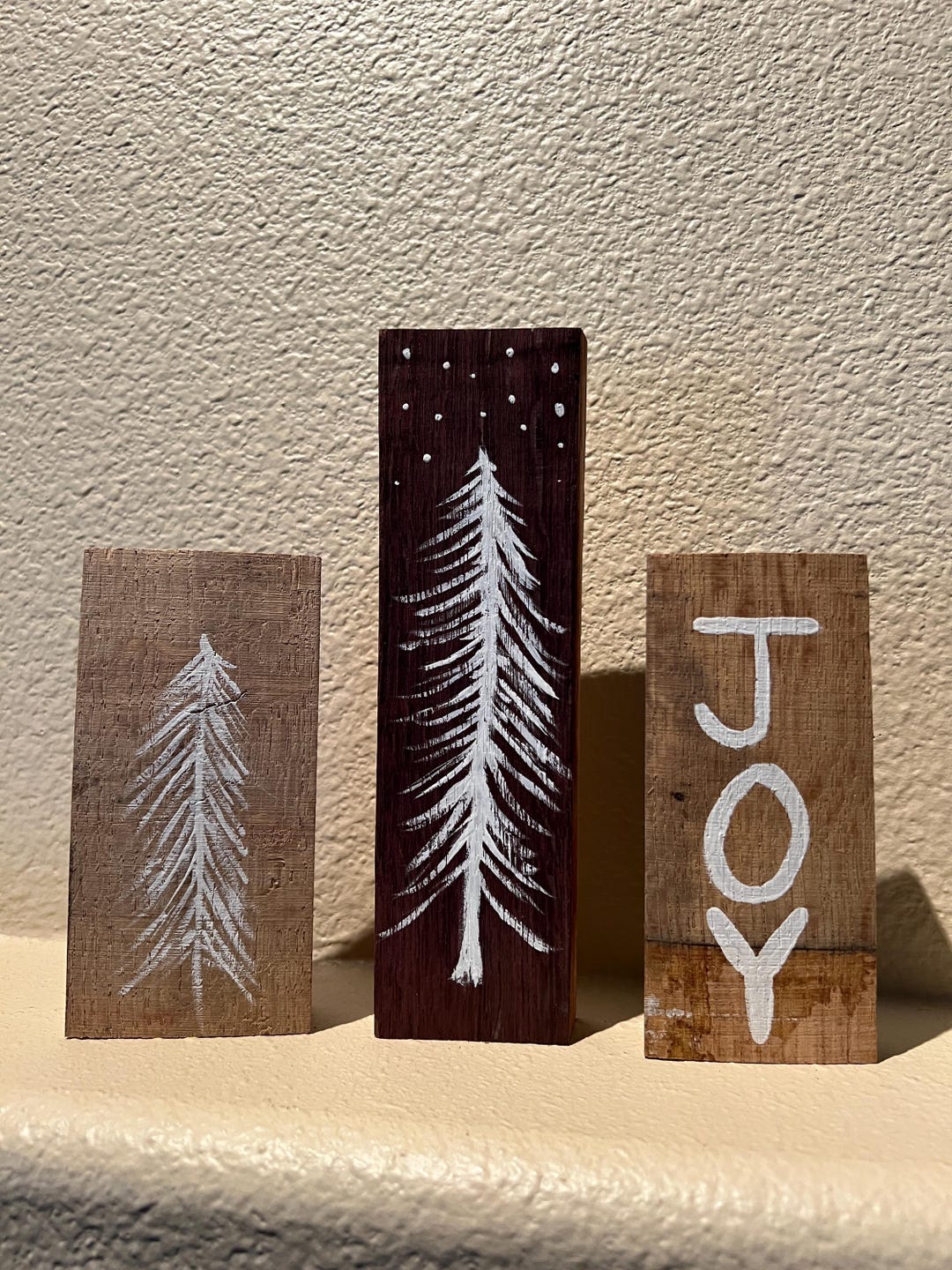 Wine Art, Tree, Painted Tree, Wine Barrel Stave, Wine Decor, Christmas ...