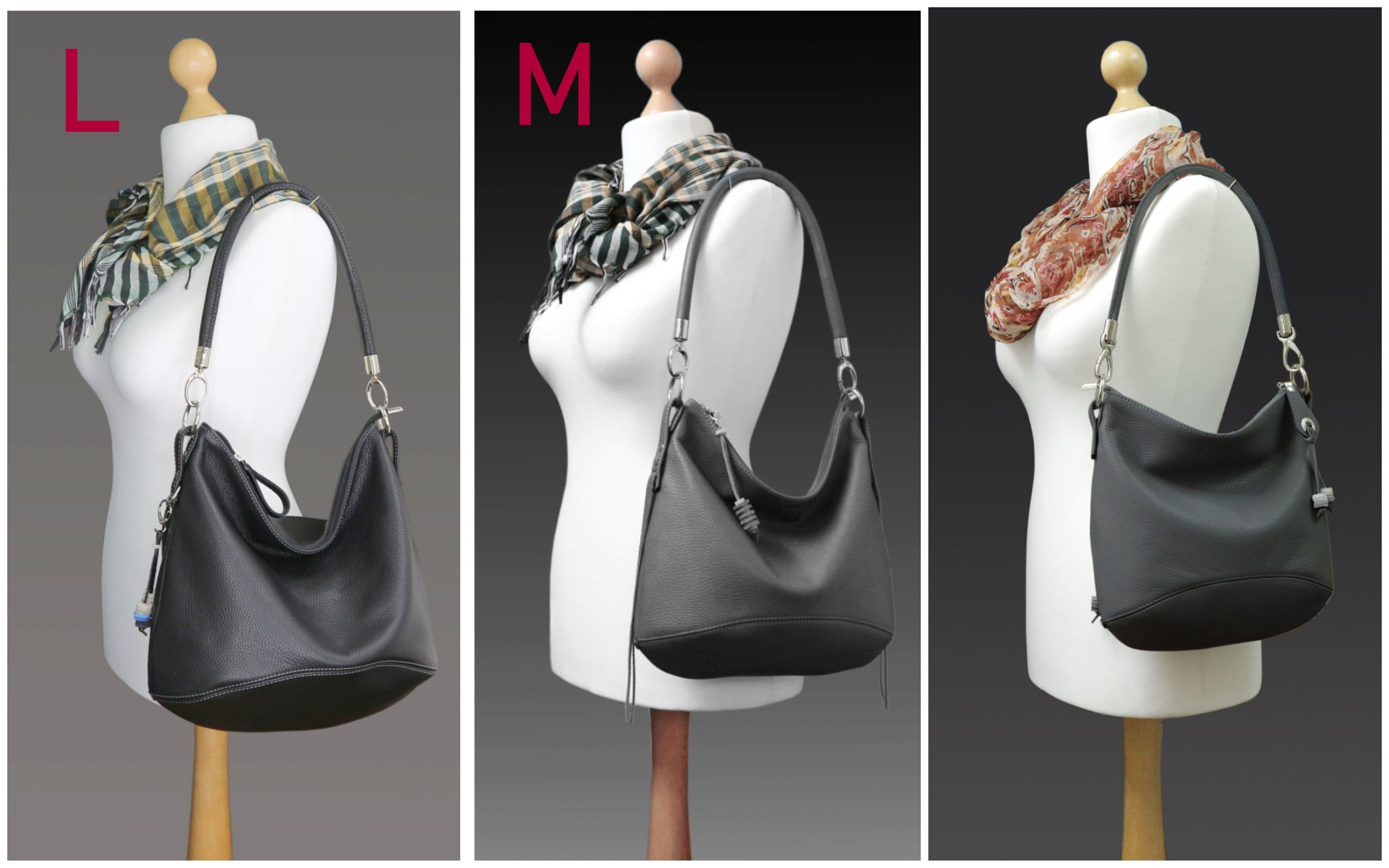 Leather Bag Women's Slouchy Hobo Bag Adjustable Shoulder - Etsy