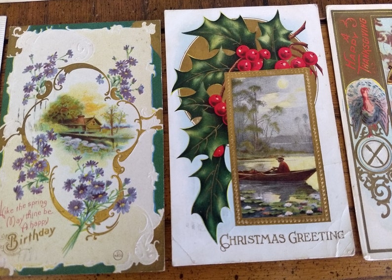 Six Antique & Vintage Postcards Most Dated 1910 - 1930 Collectible or ...