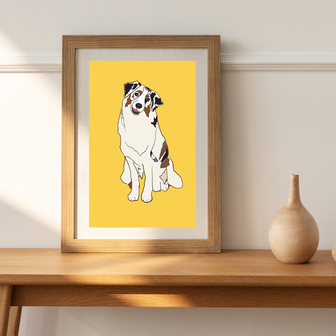 Elegant Border Collie Portrait - A Timeless Tribute to Canine Grace - Etsy