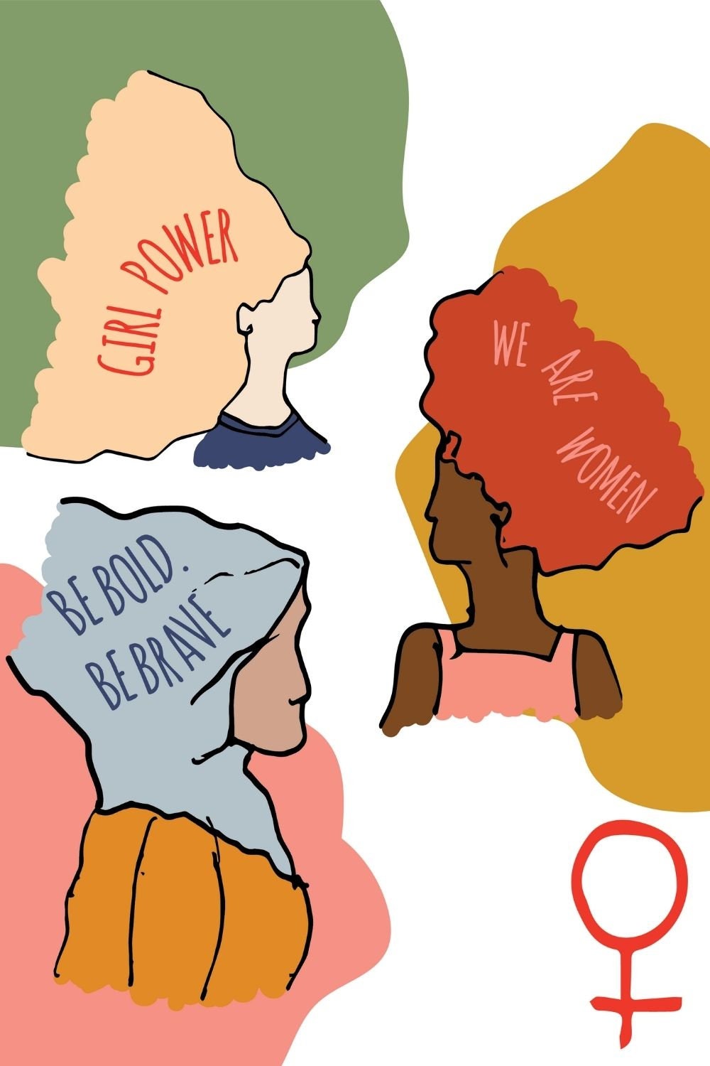 We Are Women Illustration Women Empowerment Art Print West Etsy Uk