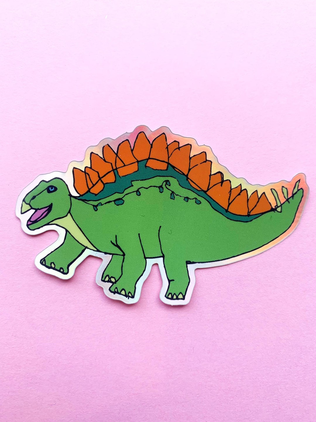 Stegosaurus Dinosaur Vinyl Art Print Sticker by West Moor Design - Etsy