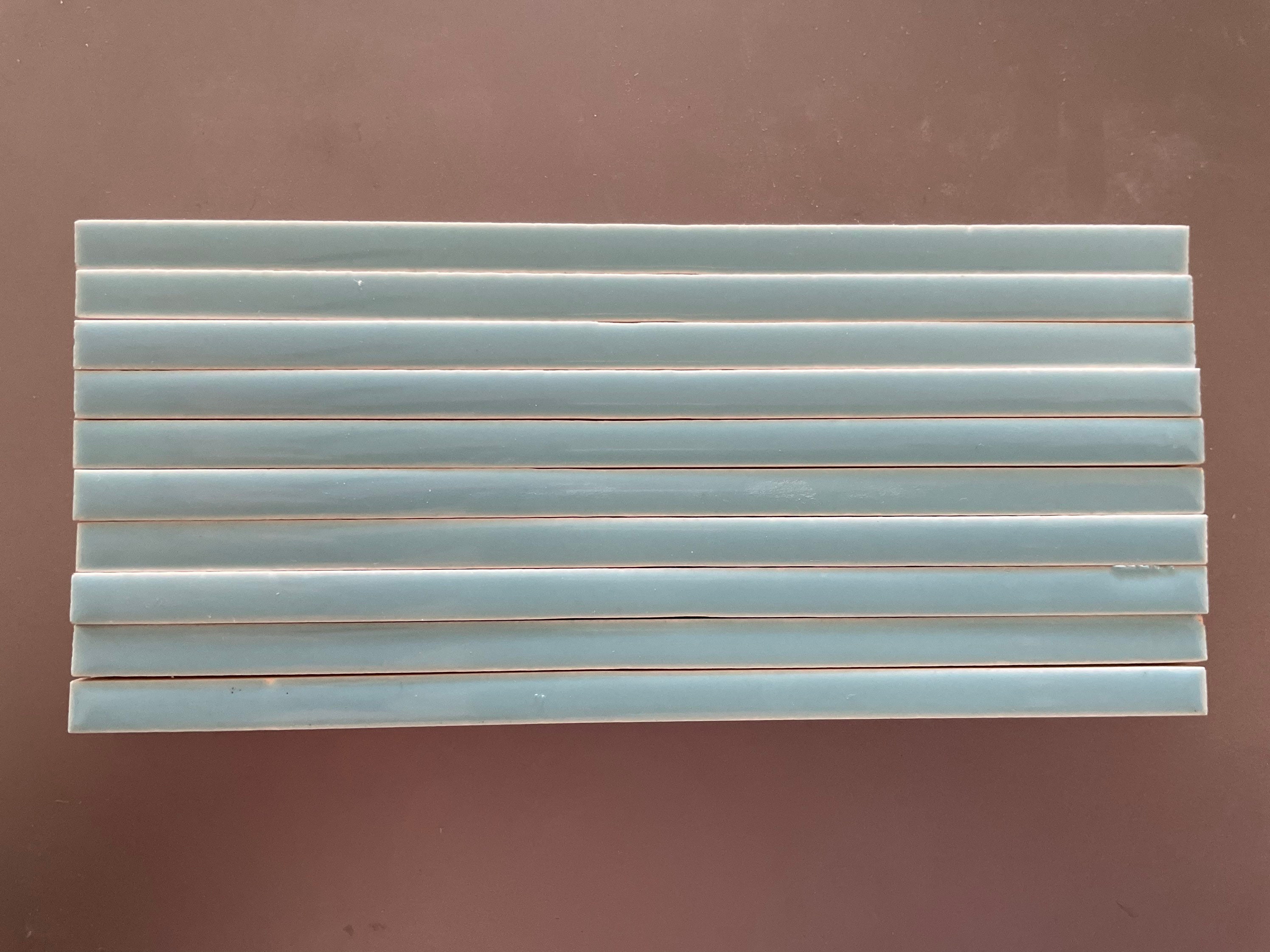 NOS Blue Liner Tiles, Edge Tiles, Pencil Tiles, Sizzle Tiles, Vintage ...