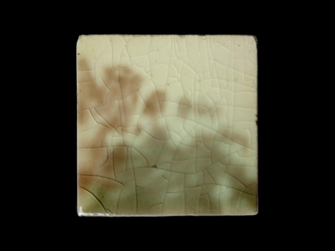 Antique U.S. Encaustic Tile Maroon, Taupe, and Cream Field Tile, 2x2 ...