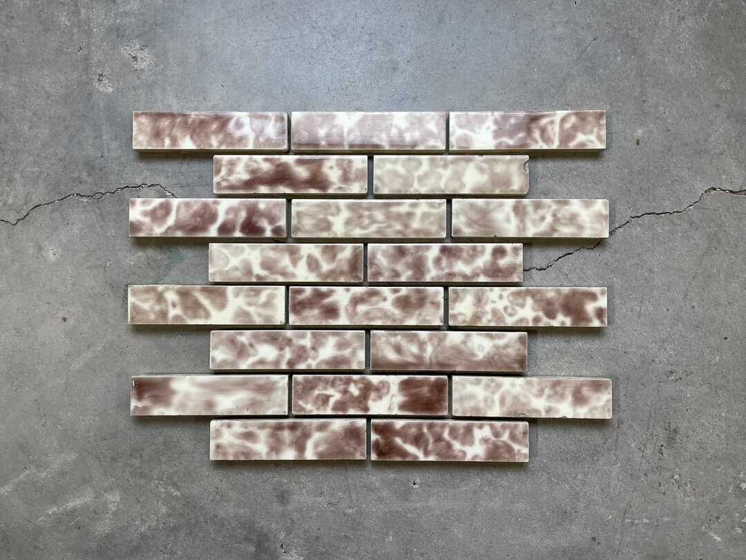 Antique Mottled Maroon Cream Victorian Tile, Kitchen Tile, Bathroom ...